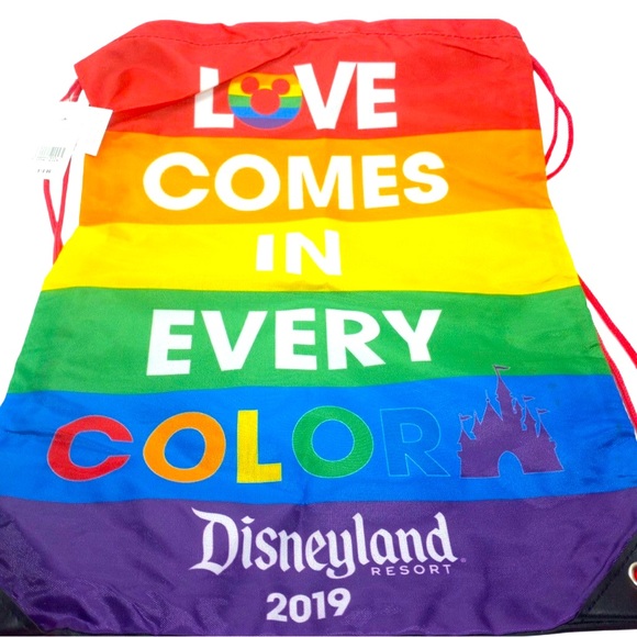 Disney | Bags | Disney Rainbow Collection Disneyland Cinch Bag Nwt ...